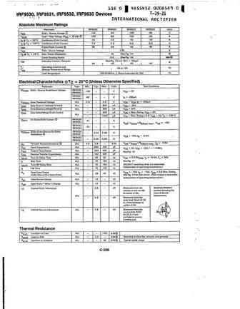 irf9530 irf9531 irf9532 irf9533.pdf PDF datasheet. ALL TRANSISTORS ...