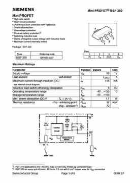 bsp350 detailed specifications. ALL TRANSISTORS. POWER MOSFET, IGBT, IC ...
