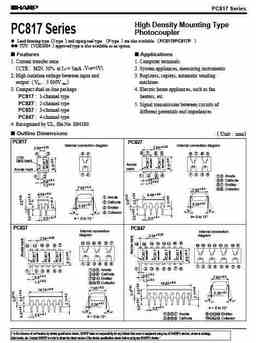 pc817 PDF datasheet. ALL TRANSISTORS DATASHEET. POWER MOSFET, IGBT, IC ...